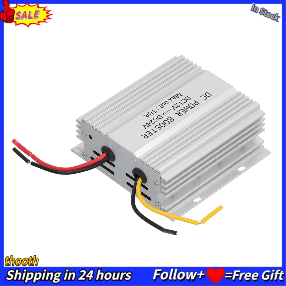 Thooth 12V To 24V Power Converter Voltage Boost Indicator for Car Audio ...