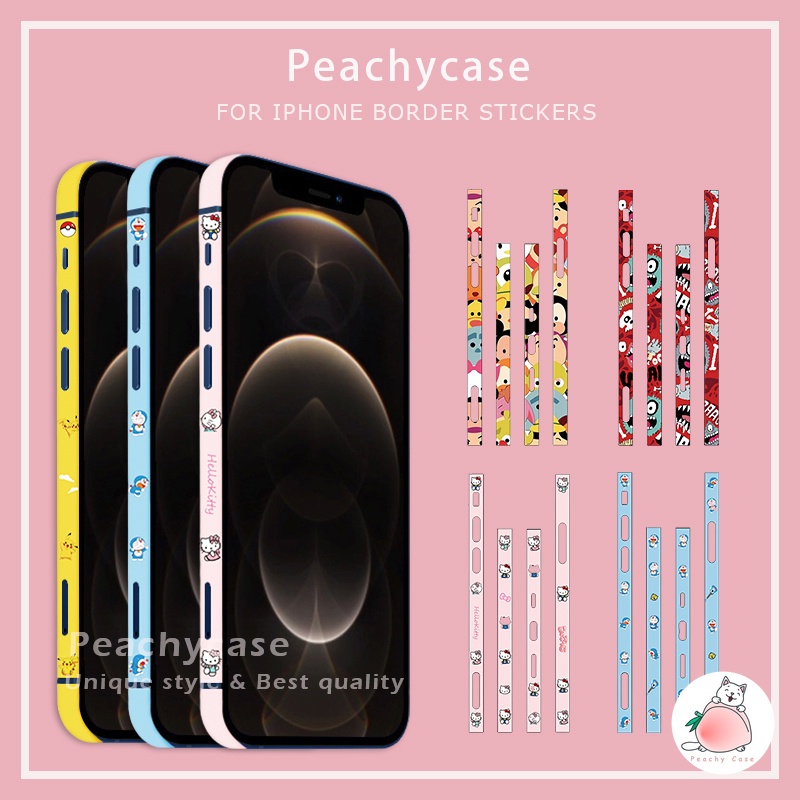 Cartoon Cute Kitty Mouse Side Decal Skin Mobile Phone Border Stickerfor ...