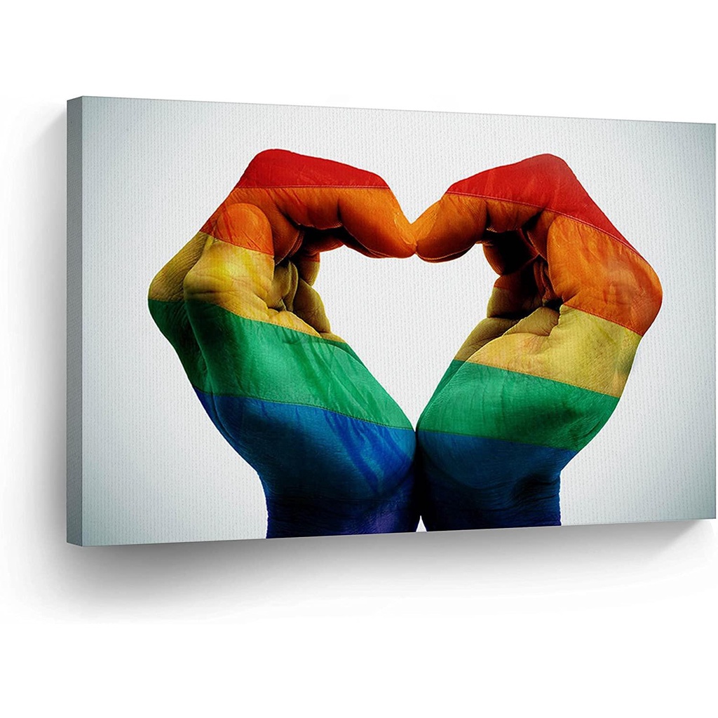 Pride Flag Canvas Print LGBTQ Flag Rainbow Colors Pride Pride Wall Art ...
