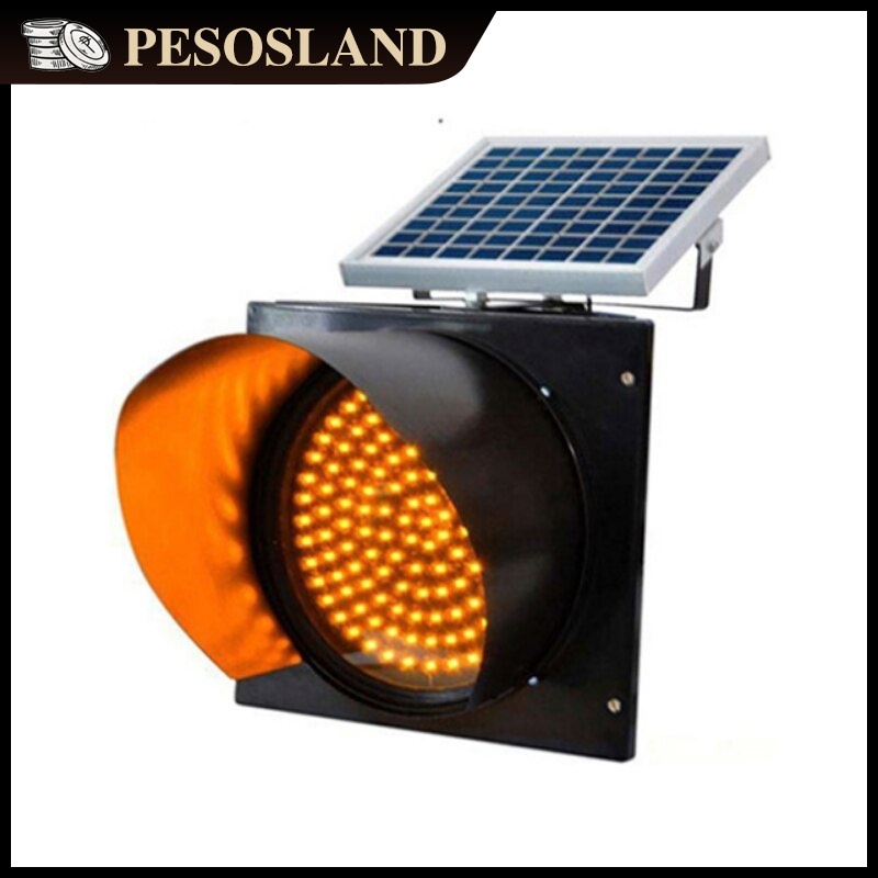 10W Wireless Solar Traffic Light LED Traffic Solar Powered Blinker ...