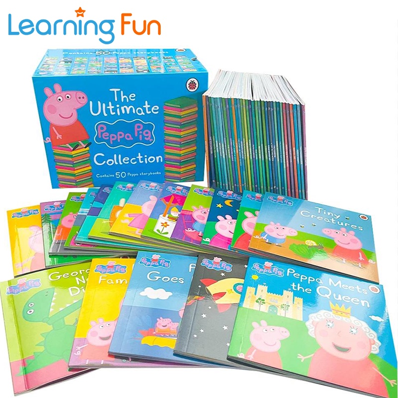 50Books/set The Ultimate Peppa Pig Book Collection Educational Picture ...