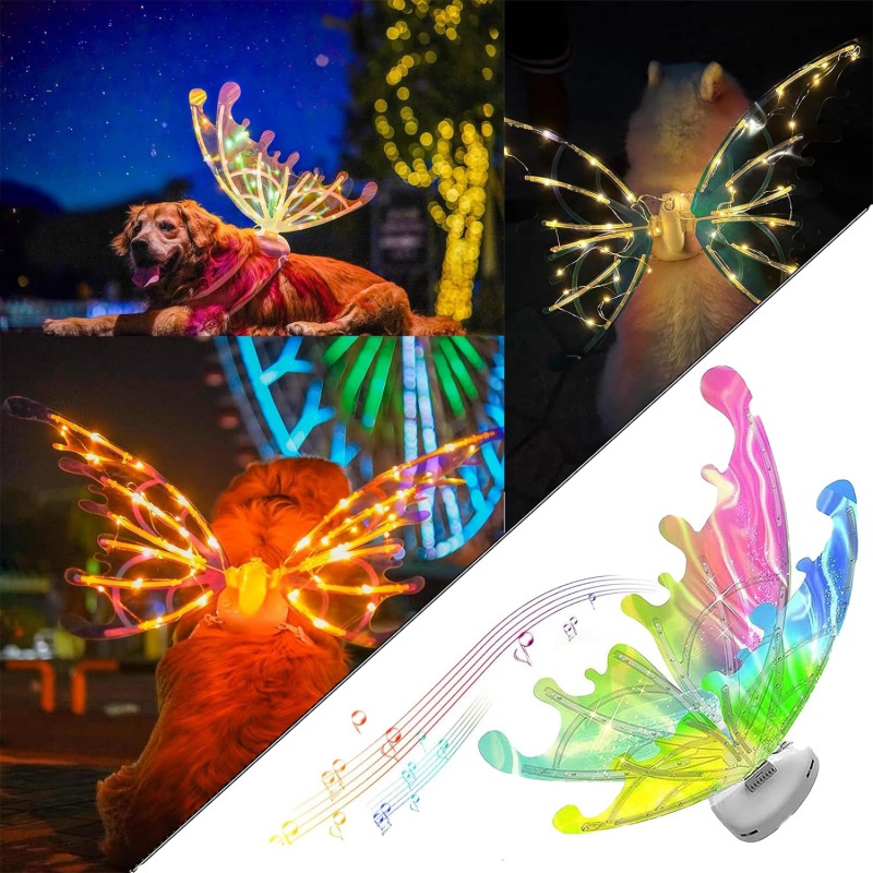 fairy wings for dogs dog wings with light wings for dogs Pet Glowing ...