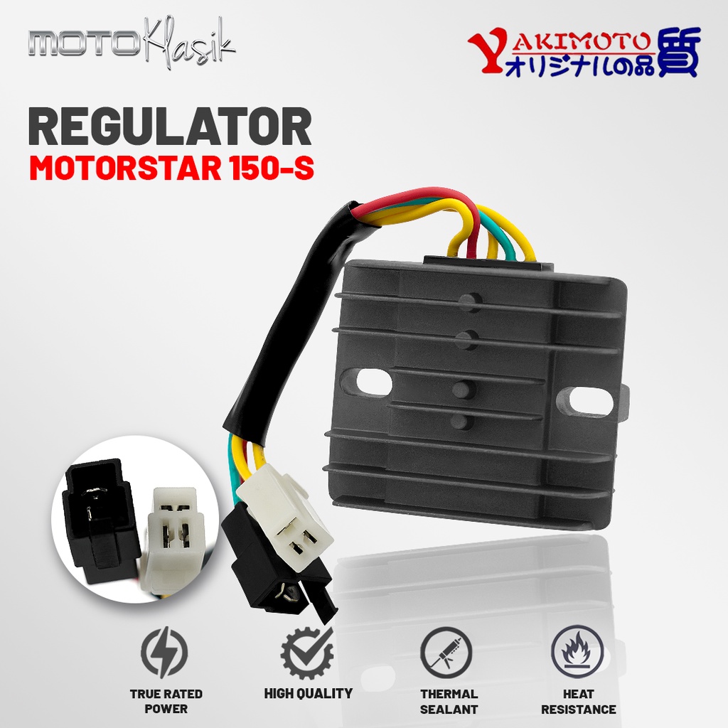 YAKIMOTO REGULATOR / RECTIFIER 5PINS / 5 WIRES FOR MOTORSTAR 150 ...
