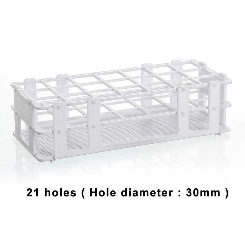 Plastic Test Tube Rack For 13mm 16mm 20mm 25mm 30mm Tubes, White ...