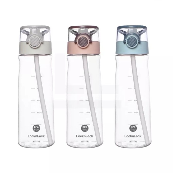 Locknlock Drinking Bottle Straw One Touch Clip Water Bottle with Straw ...