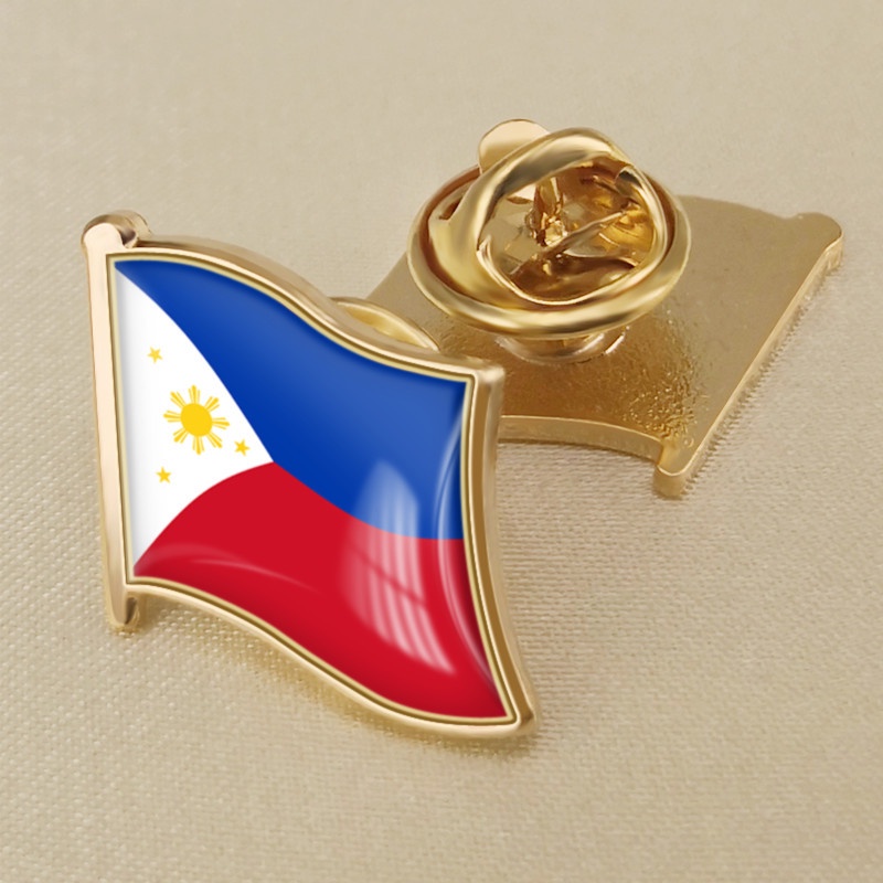 Filipino flag crystal drop gum badge brooch, flags of various countries ...