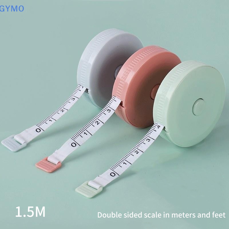 [cxGYMO] Mini Round Three Circumference Measuring Ruler Self Retracg ...