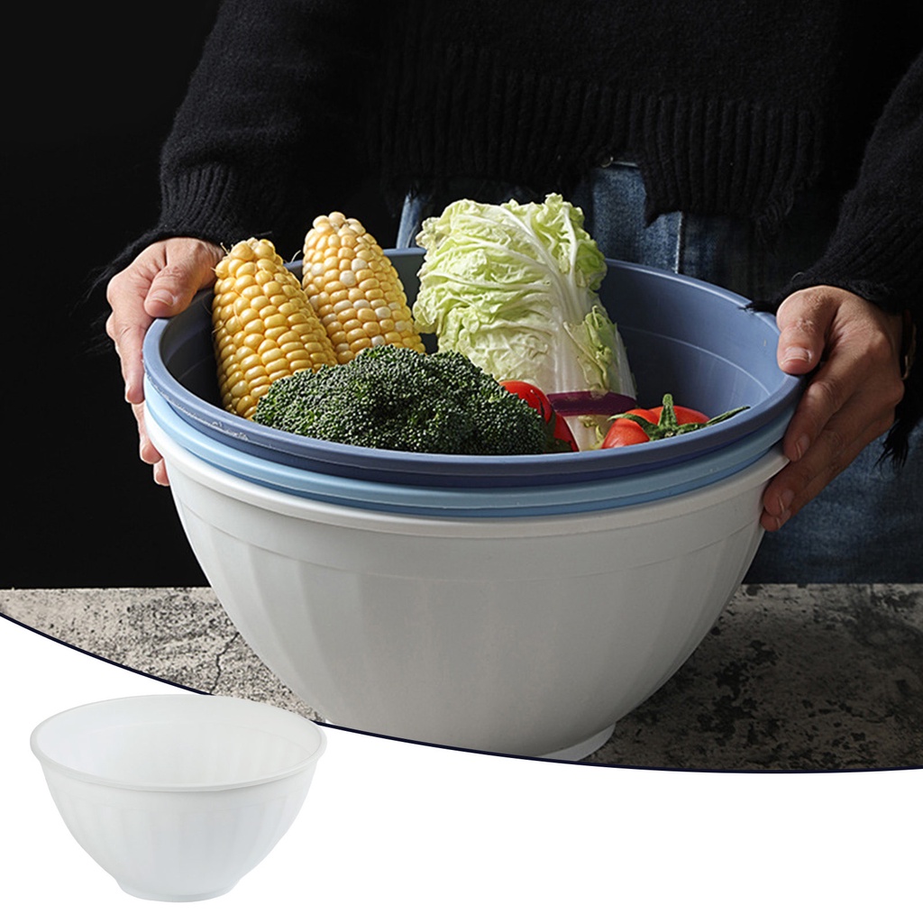 Plastic Mixing Bowl Plastic Serving Bowl For Kitchen Big Capacity ...