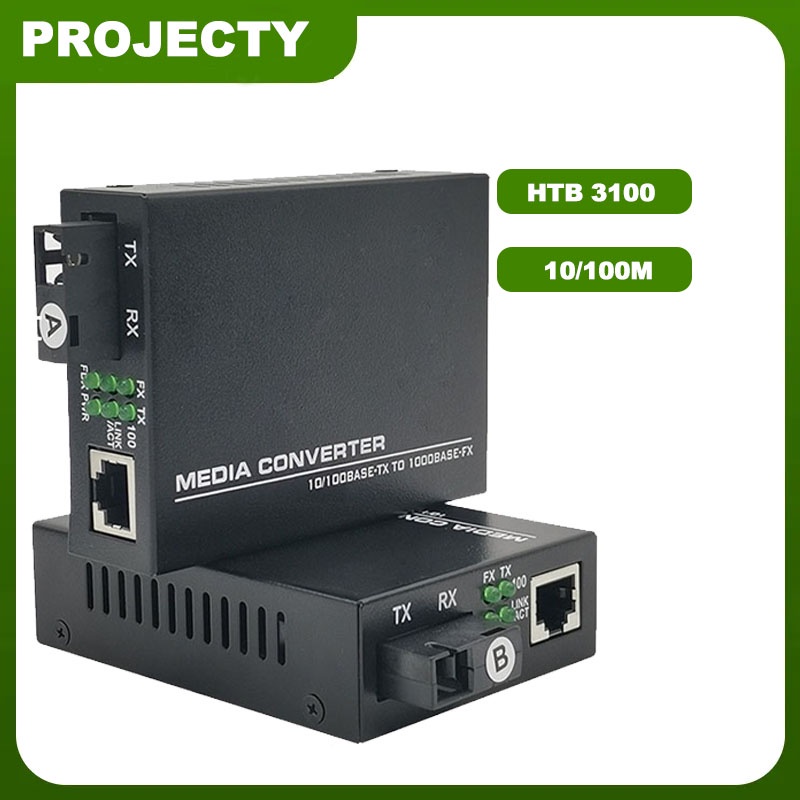 HTB-3100 A+B Fiber Optic Media Converter Single Mode with 5V 2A EU Adapter | Shopee Philippines