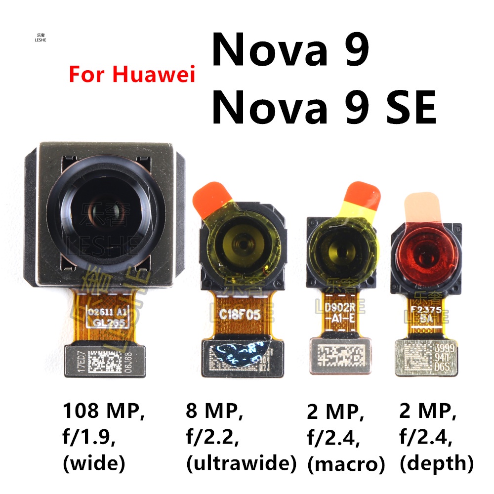 Rear Camera For Huawei Nova 9 SE 9SE Back Ultrawide+Depth+Macro Front Selfie Samll Camera Flex ...