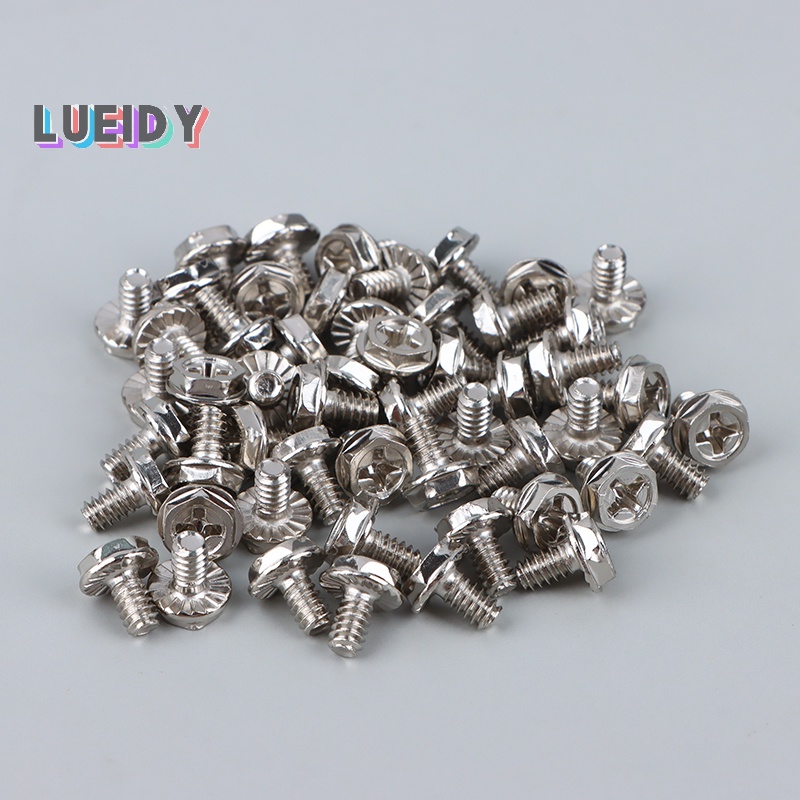 [lueidy] 50pcs Toothed Hex 6 32 Computer Pc Case Hard Drive Motherboard