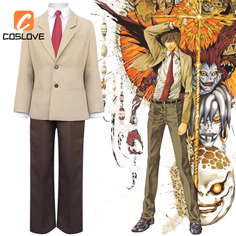 Anime Death Note Yagami Light Cosplay Full Set Costume Suit for Man ...