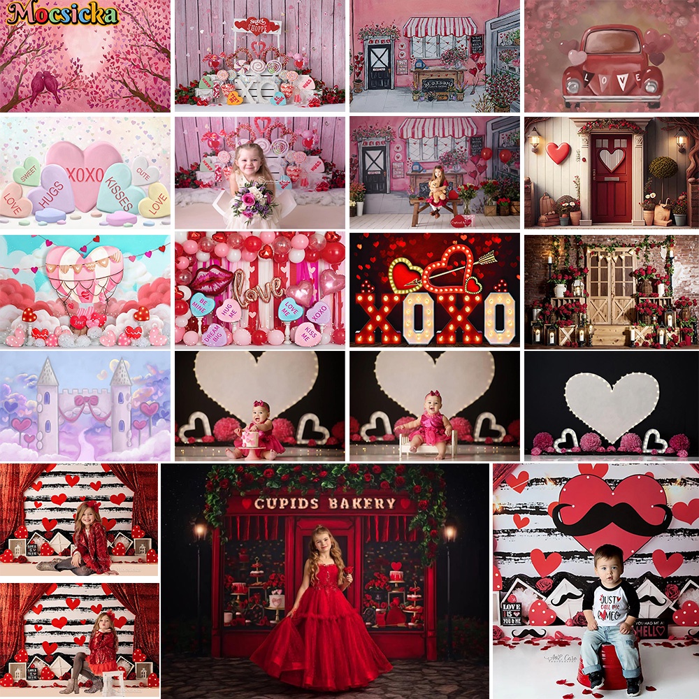 Valentine's Day Party Photography Background Rose Flower Shop Love ...