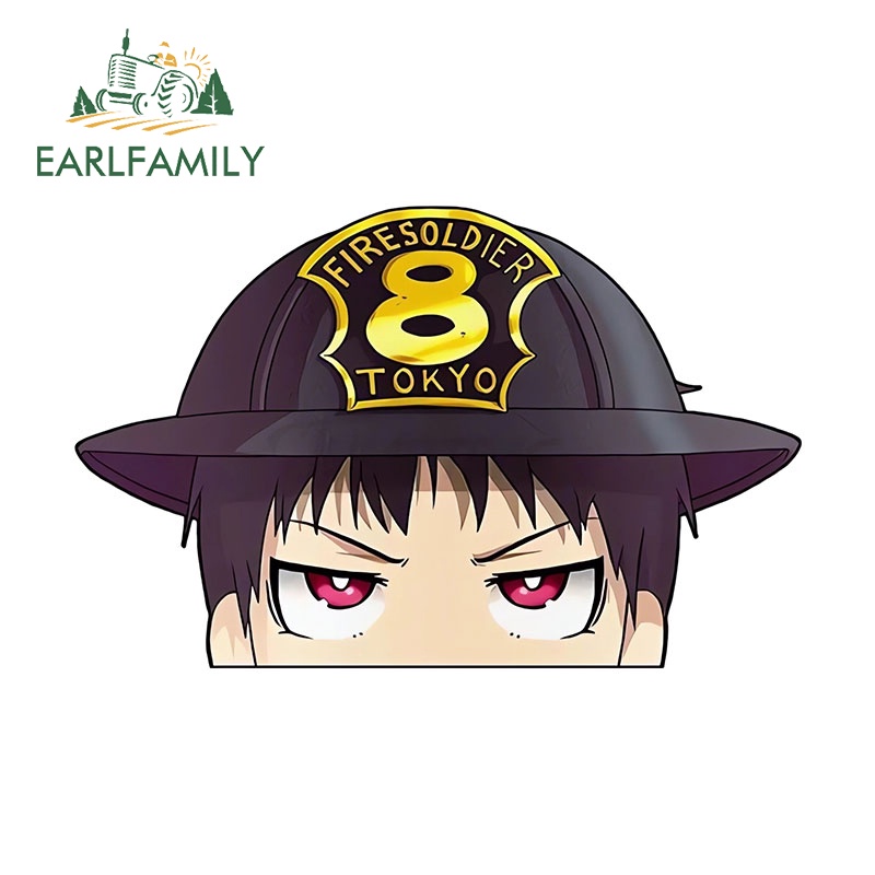 EARLFAMILY 13cm x 8.3cm Shinra Kusakabe Fire Force Peek Car Stickers ...