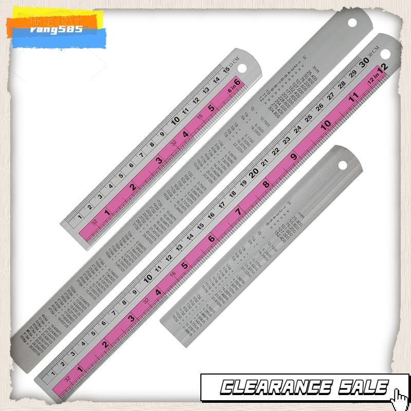 12+6 Inch Metal Ruler Set-Straight Edge Ruler Has Both Imperial and ...