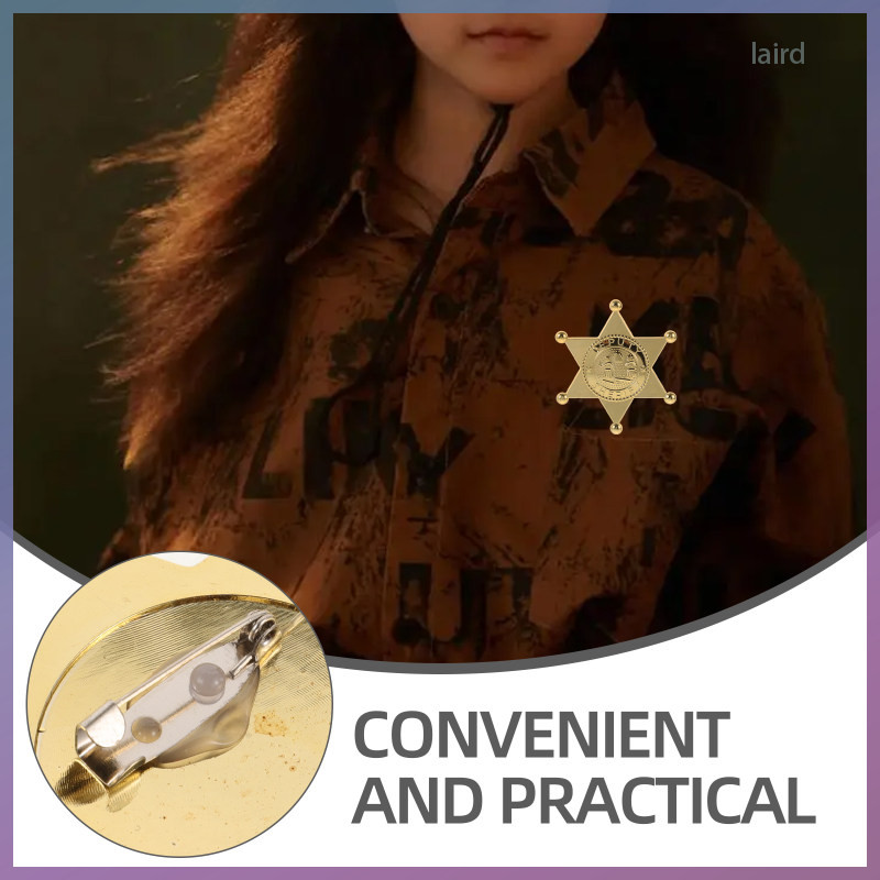 8 Pcs Police Badge Toy Kids Sheriffs Badges Pin Western Vest Small ...