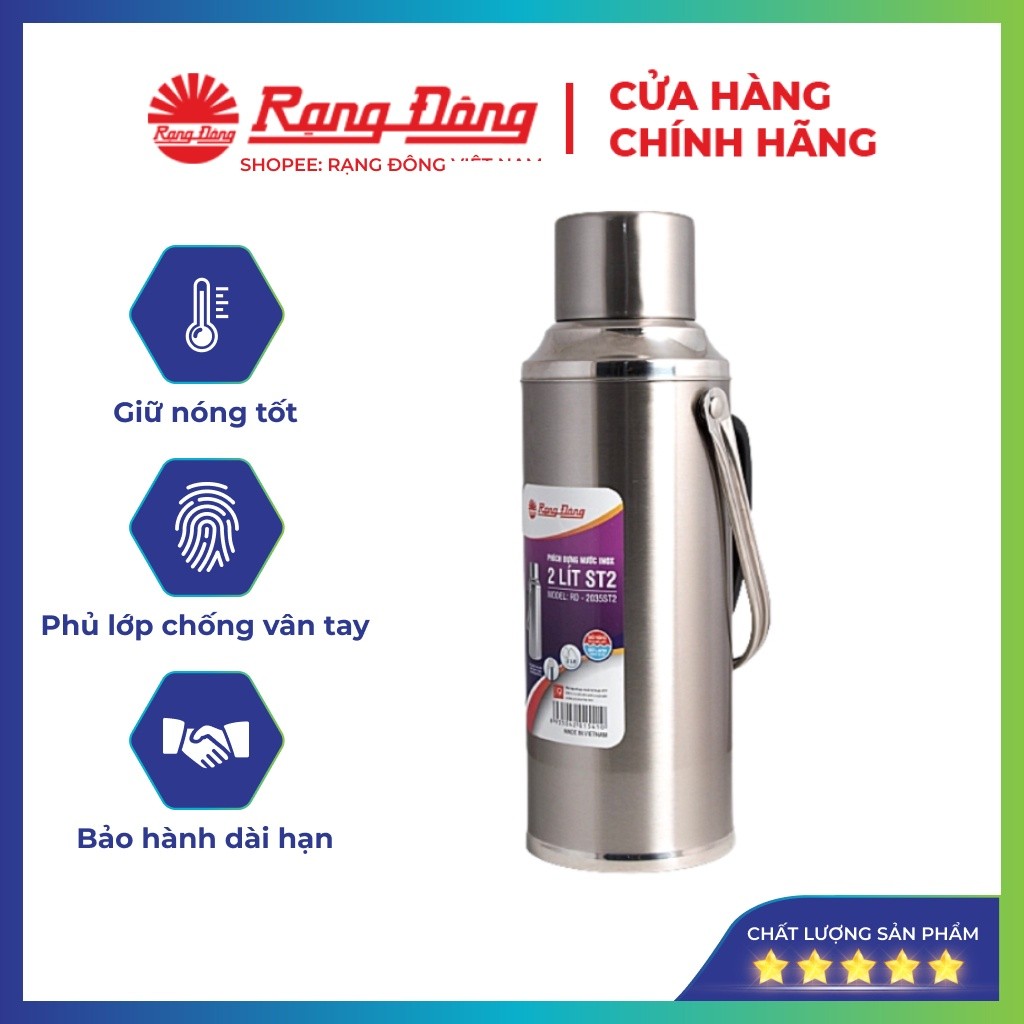 High quality Rang Dong stainless steel 2 liter hot water thermos ...