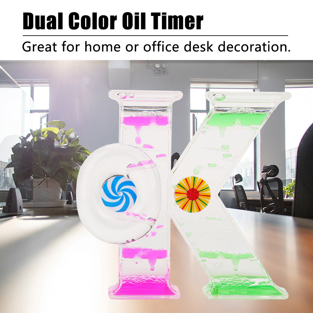 Rubycode Floating Double Disc Visual Illusion Oil Hourglass Timer ...