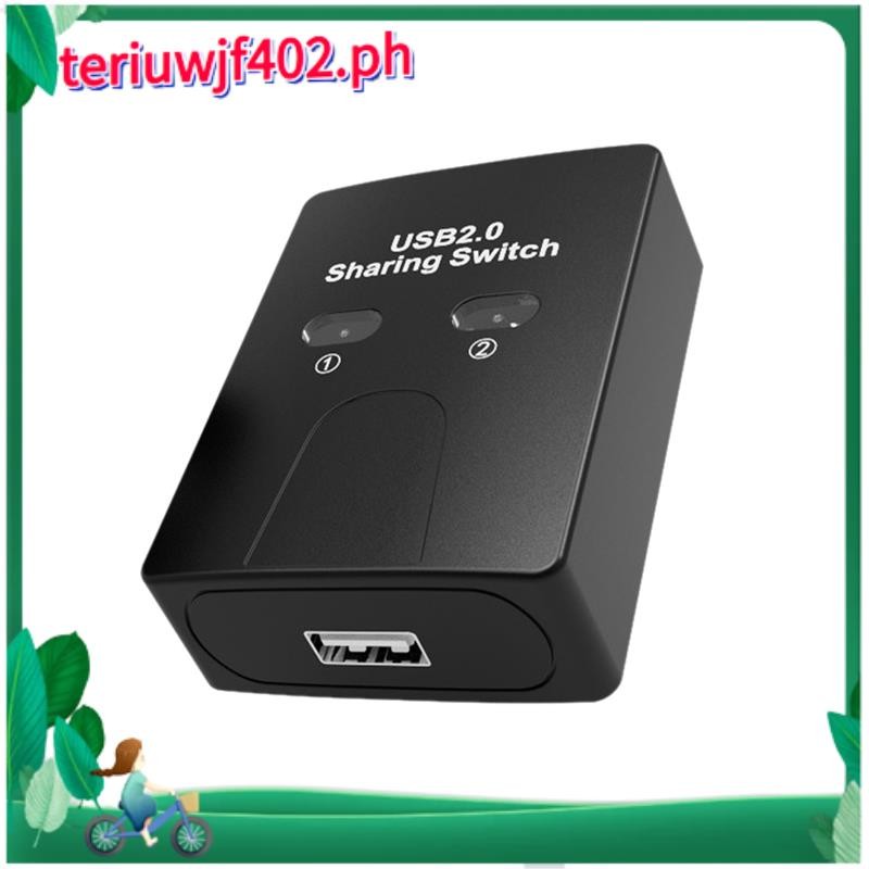 2 Ports USB2.0 Hub USB Switch Printer Sharer Two Computers Share A Usb Device 2 in 1 Out USB ...