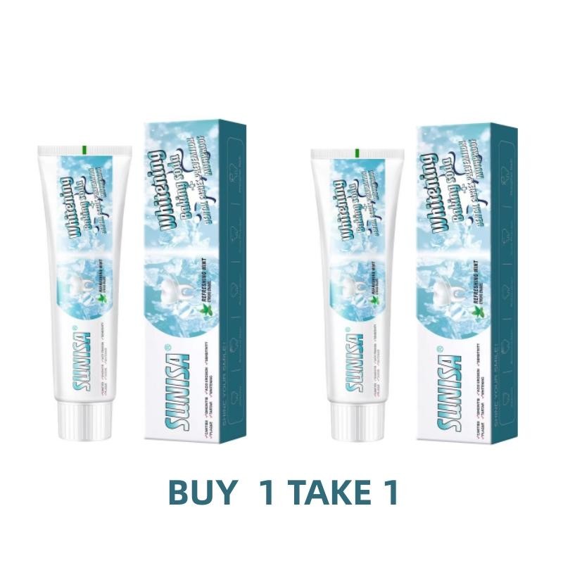 Buy 1 Take 3 SUNISA Teeth Whitening Toothpaste Mint Baking Soda ...