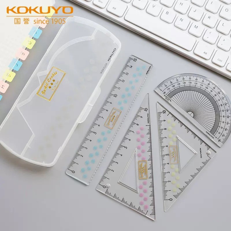 KOKUYO Student Ruler Set KOKUYO Pastel Cookie Triangle Set WSGCLCA ...