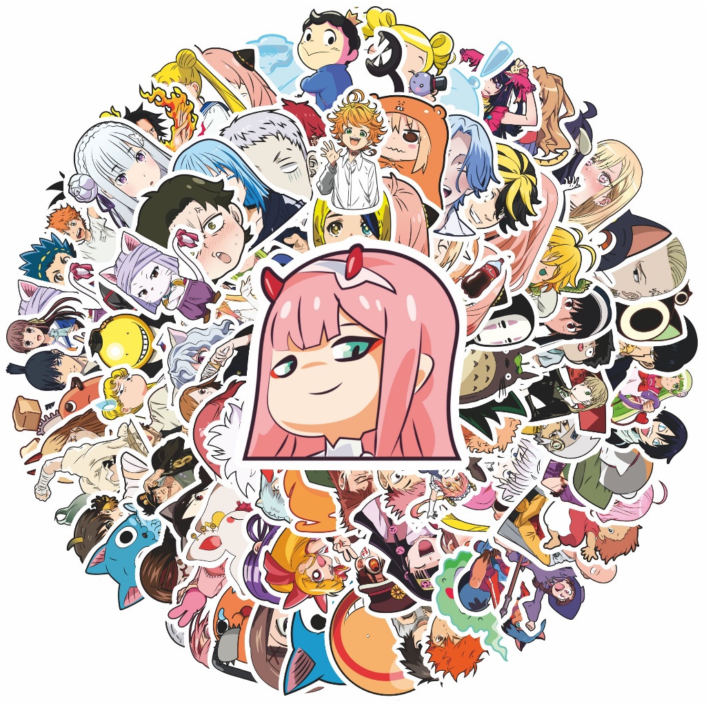 50pcs Japanese Anime V2 Waterproof Sticker For DIY Mobile Phone ...