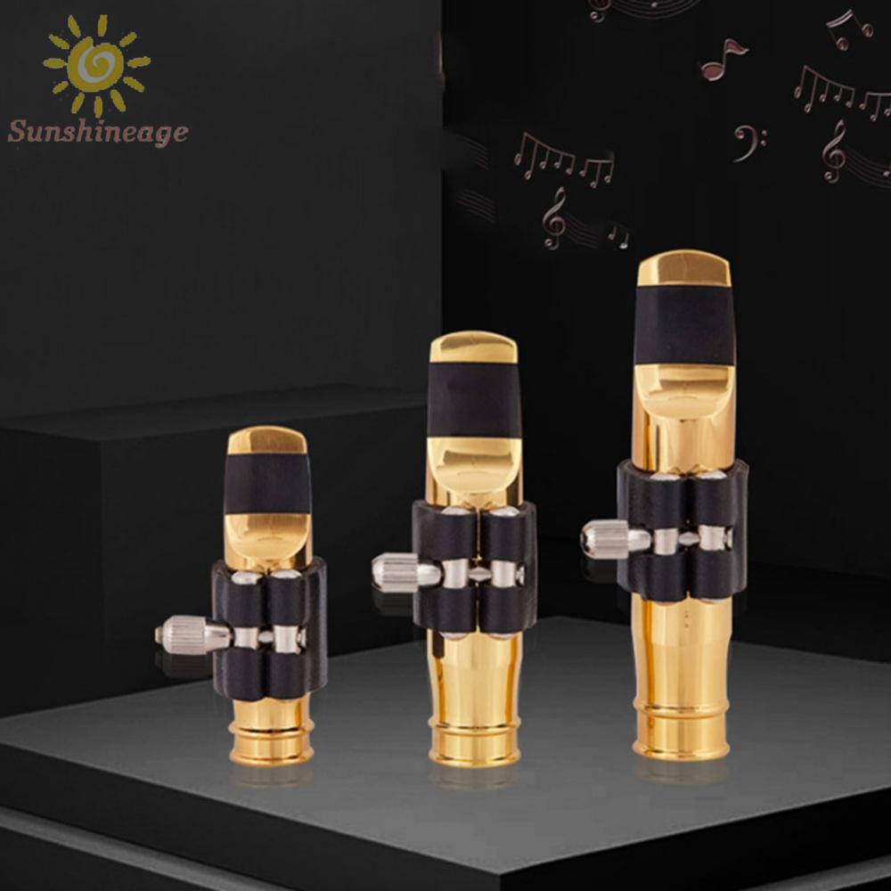Saxophone Metal Mouthpiece with Reed Clip For Tenor Soprano Alto Sax ...