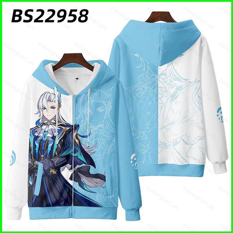 Anime Anime Genshin Impact Jacket Cosplay Neuvillette 3D Coat Long ...