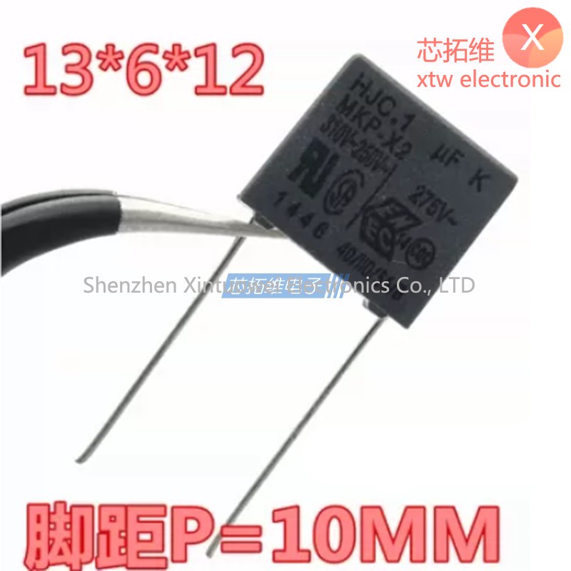 10Pcs/lot Film Capacitor HJC Safety Capacitor 0.1UF 275VAC 104 MKP X2 ...