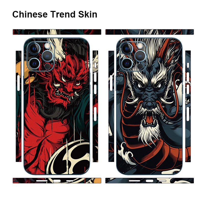 Chinese Trend Skin for iPhone 12 11 Pro Max XS X XR Colorful Decal Back ...