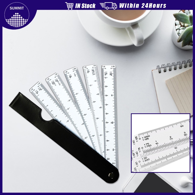 Useful Fan Scale Ruler for Graphics Design Architectural Drawings Multi ...