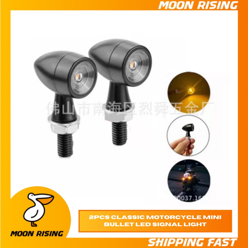 2PCS CLASSIC MOTORCYCLE MINI BULLET LED SIGNAL LIGHT MINI BULB 8578 ...