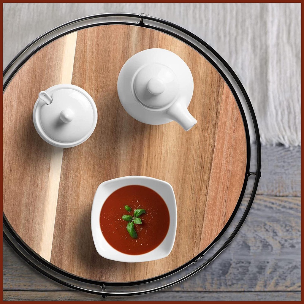 Wood Lazy Susans Turntable Kitchen Organizer Turntable 360 Degree ...