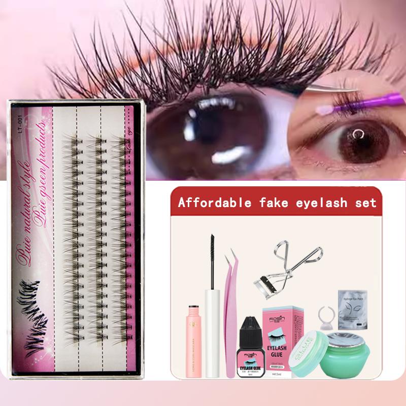 20D Thick Self Grafted Eyelash Extension Set & Glue Tweezers False ...