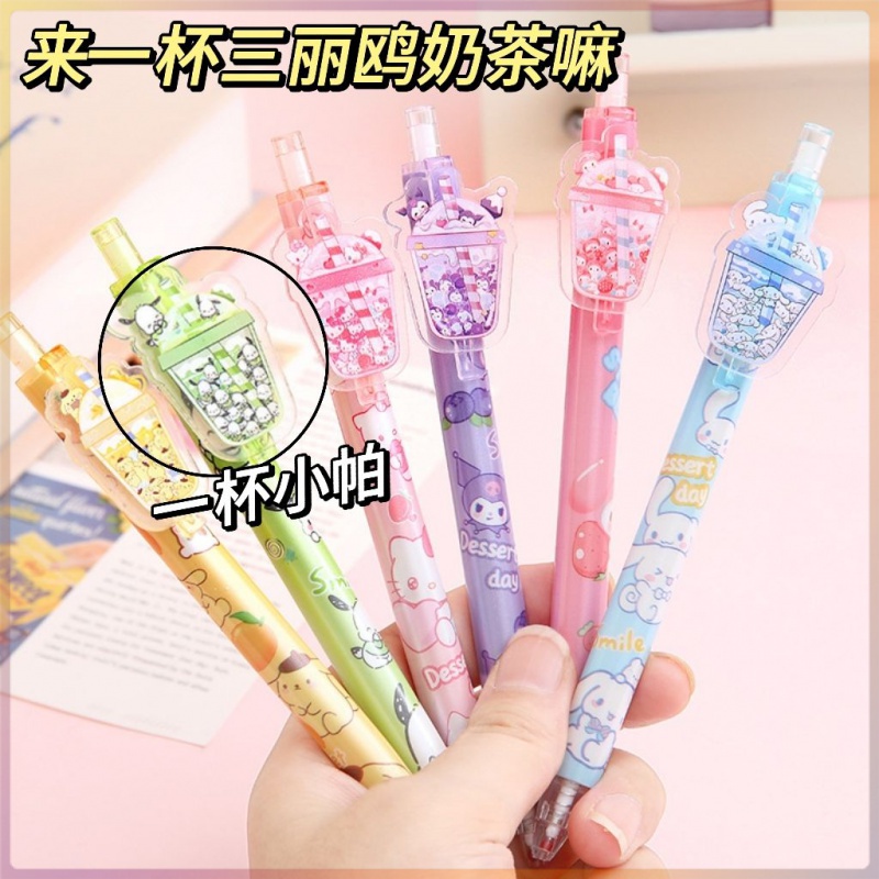 New Milk Tea sanliou stylus ins high-looking cute girl heart gel pen ...