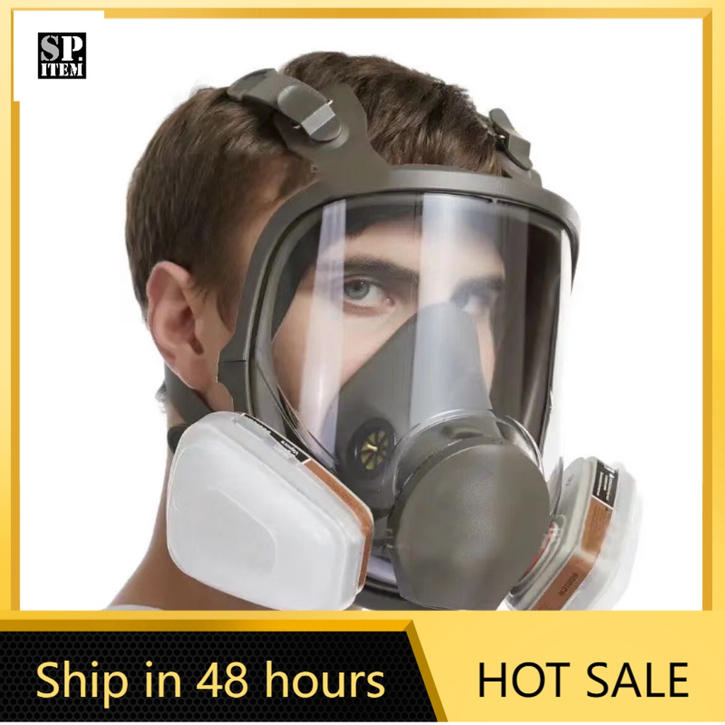 Gas mask dust chemical spray paint industrial protection filter ...