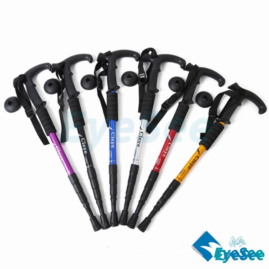 EyeSee Walking Stick Foldable Shock-Absorbing Hiking Stick Trekking ...