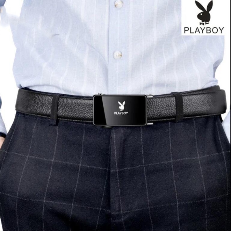 PLAYBOY Men’s Leather Belt – Automatic Buckle, Business and Casual ...