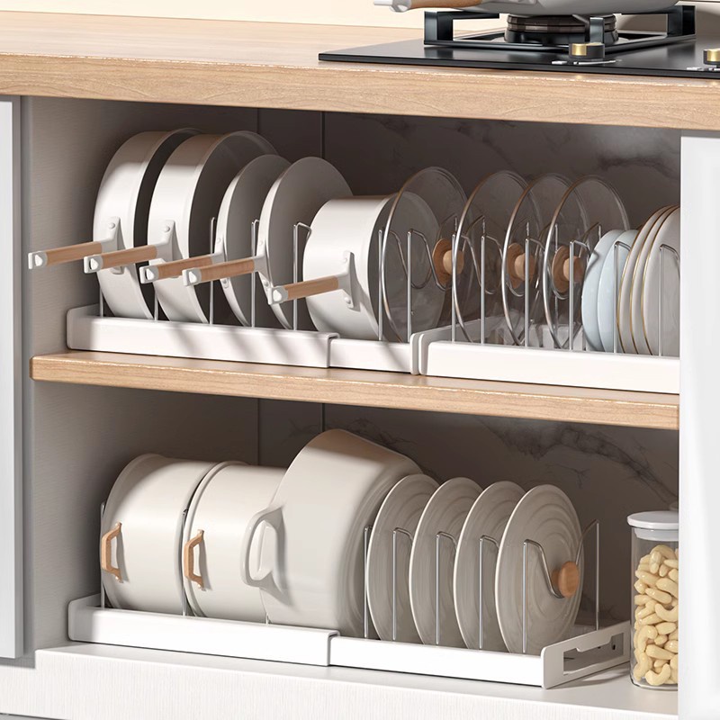 Retractable Kitchen Organizer Rack Cabinet/Countertop Layered Storage ...