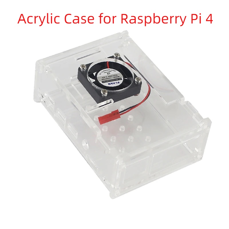 Raspberry Pi 4 Acrylic Case Box Transparent Shell Clear Enclosure ...