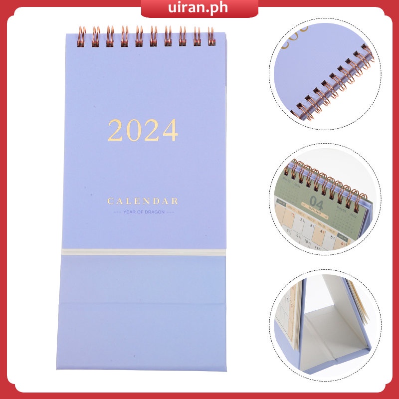 Mini Calendar 2024 Small Desk Planner Stand Portable Calendars Standing ...