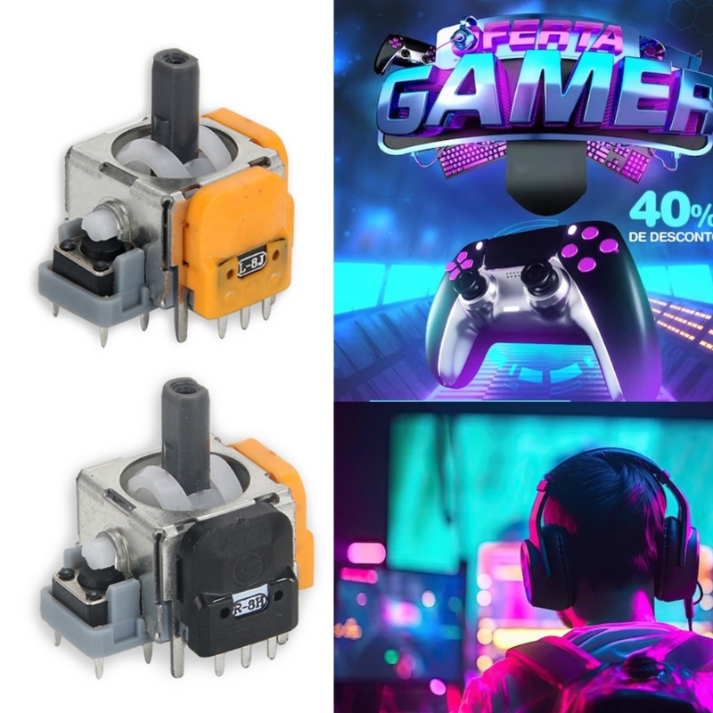 C* 1 Pair Gamepad Analog Stick Controller Hall Effect Joystick Module ...