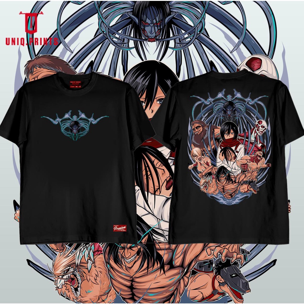 UNIQ.PRINTS ATTACK ON TITANS MIKASA GRAPHIC COTTON TSHIRT FOR MEN AND ...