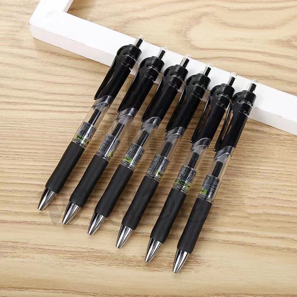 12pcs 0.5mm Press Gel Pen flexstick Ballpen set organizer Retractable ...