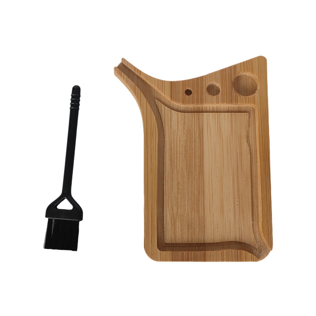 Compact Rolling Tray Rolling Tray with Brush Portable Wooden Rolling ...