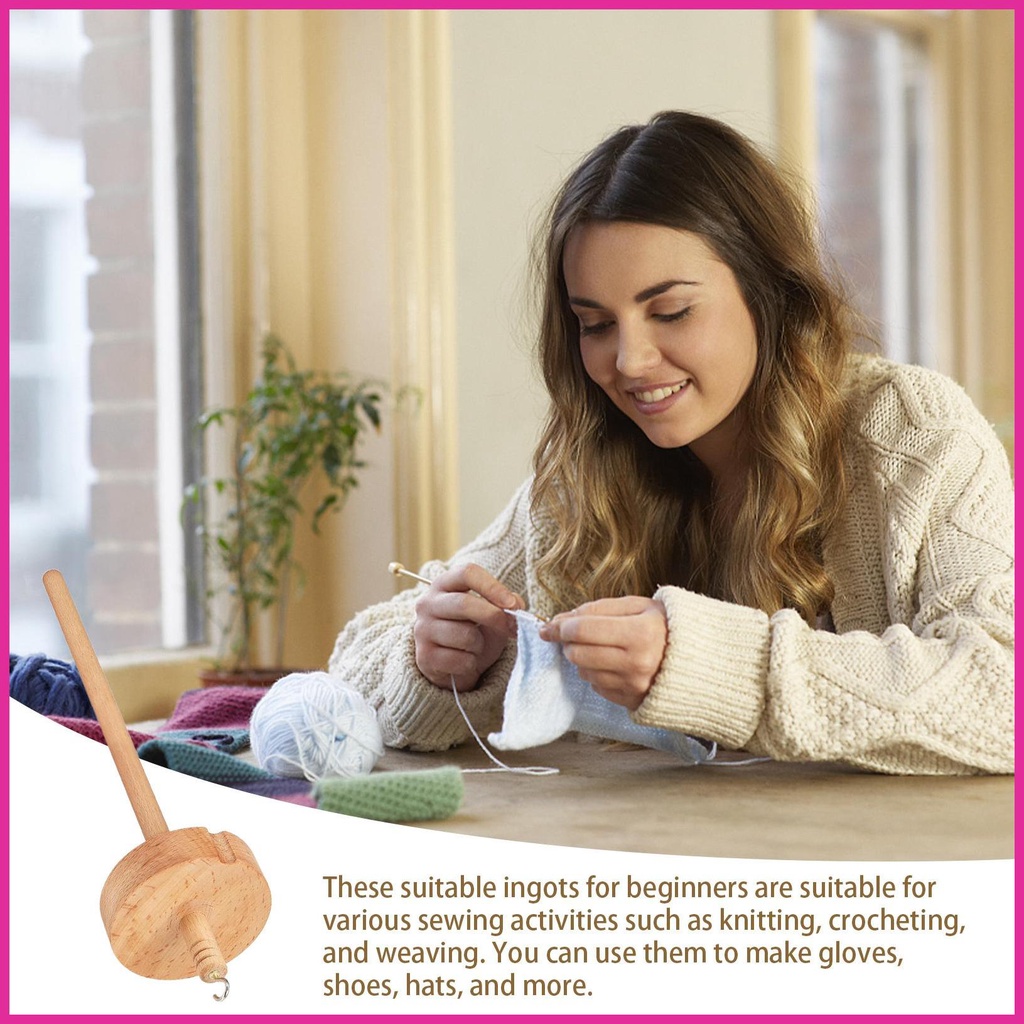 Yarn Spindle Weaving Spinning Wheel For Beginner Durable Hand Held ...