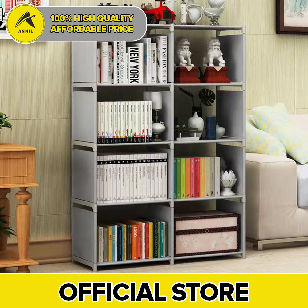 Annil Space Saving Book Shelf DIY Storage Rack Waterproof Easy to ...