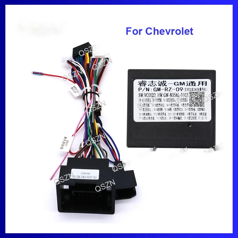 16 pin Android Wiring Harness Power Cable Adapter with Canbus Box GM-RZ ...