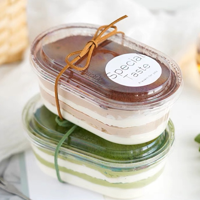 COD] 25PCS Bubble Cup Clear Oval Container for Dessert Cute | Shopee ...