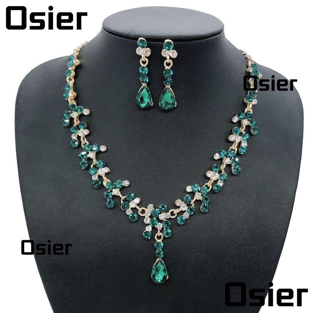 OSIER1 Necklaces Green Color Jewelry Accessories For Women Jewelry Set ...